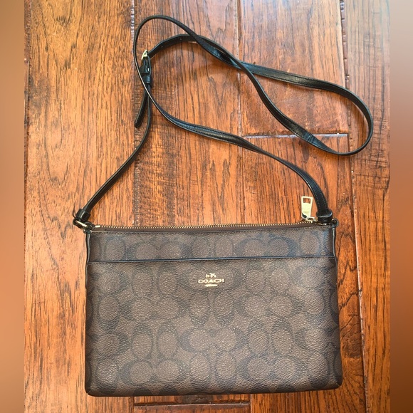 Coach | Bags | Coach Eastwest Crossbody In Signature Canvas | Poshmark